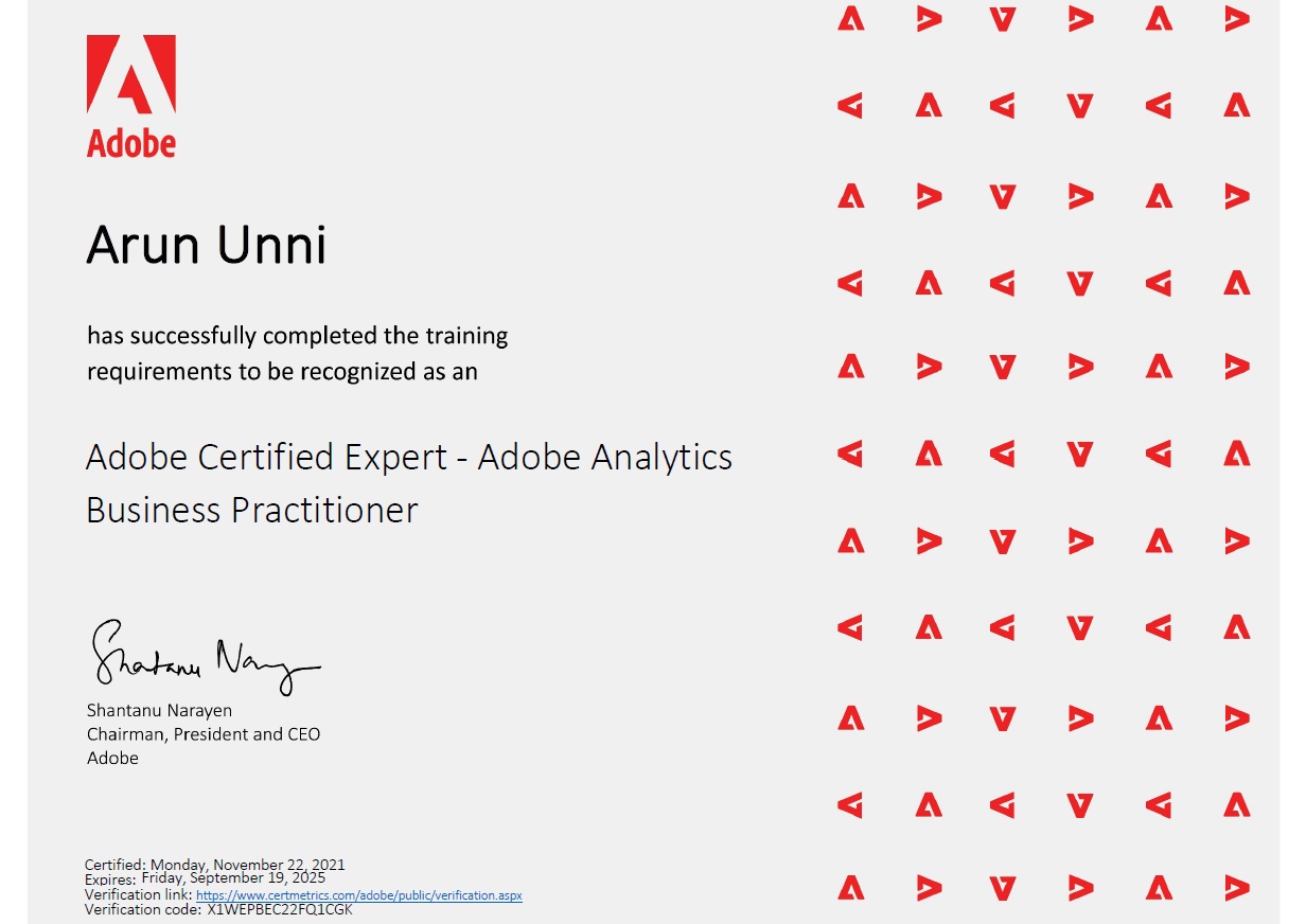 –Certifications– – DATA ANALYTICS & INSIGHTS