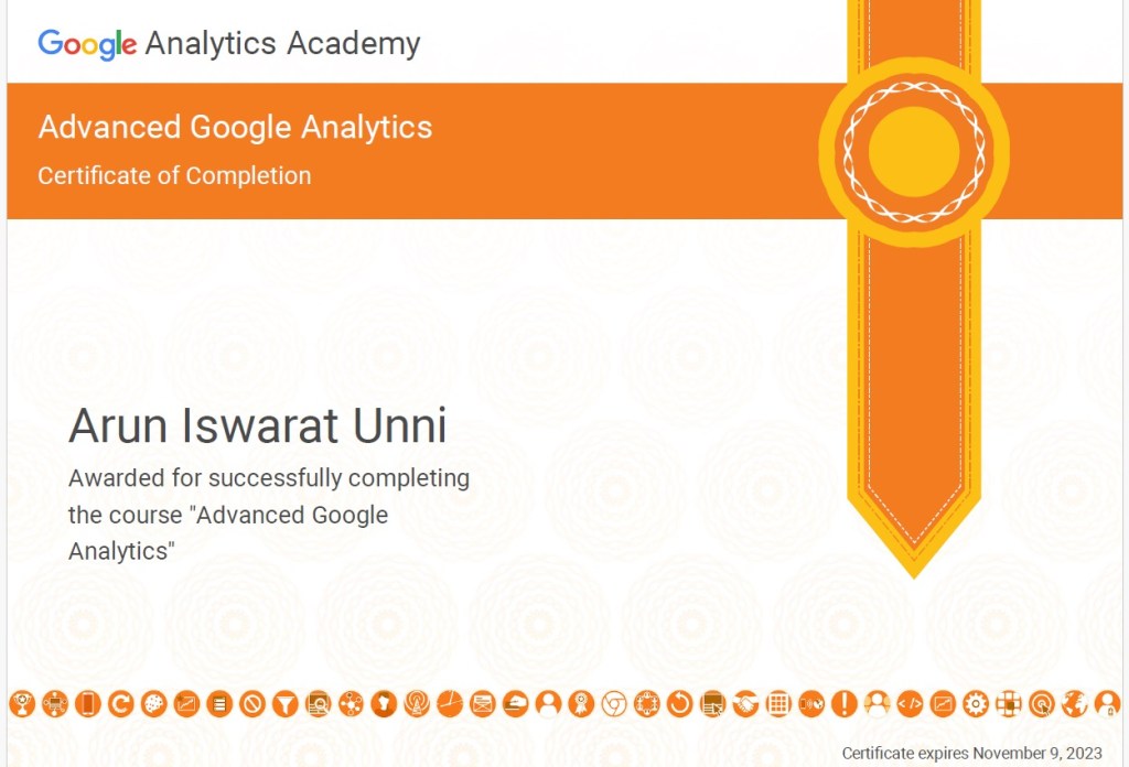 –Certifications– – DATA ANALYTICS & INSIGHTS